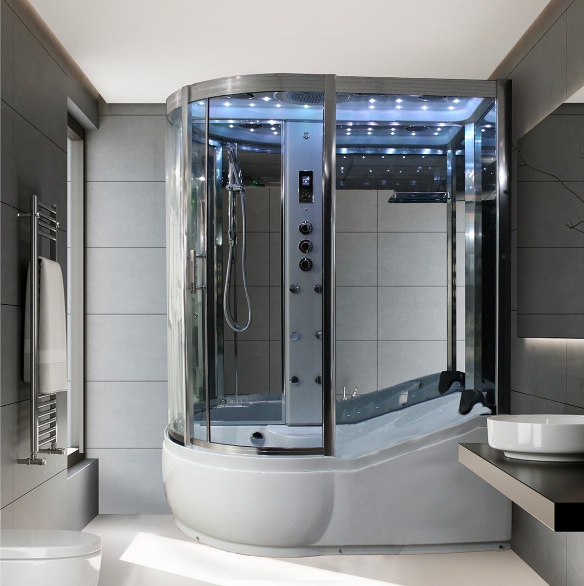 Insignia 1700SR - 3rd Generation Steam Shower Bath | 1700mm x 900mm ...